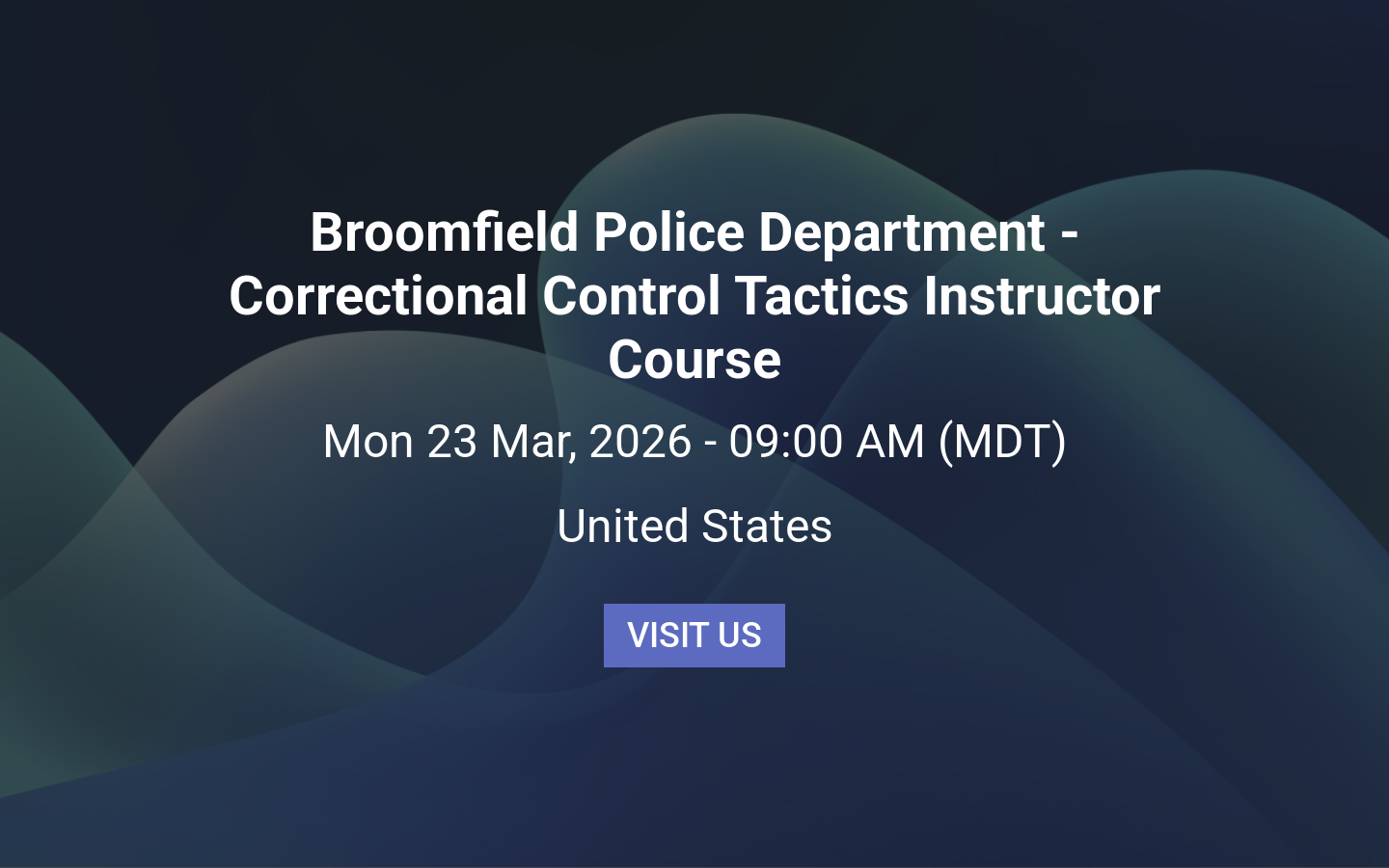 Broomfield Police Department - Correctional Control Tactics Instructor ...