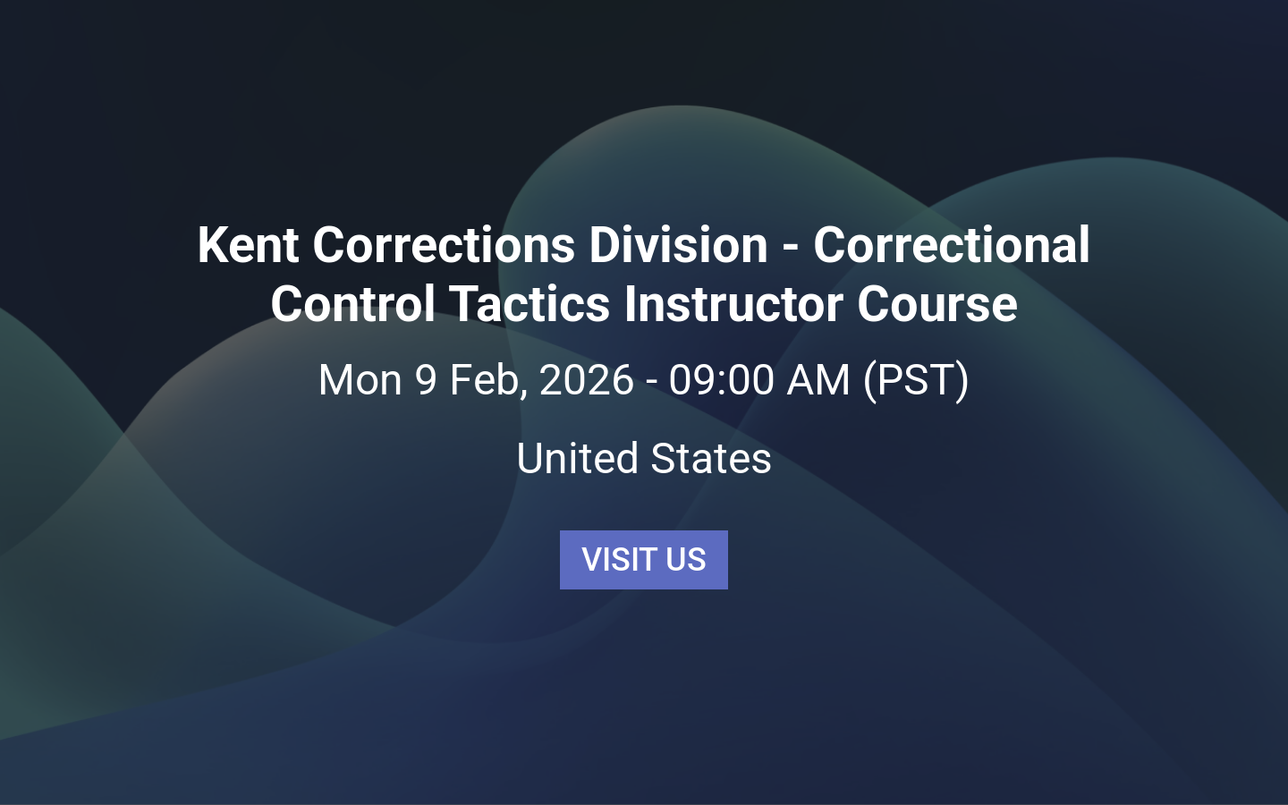 Kent Corrections Division - Correctional Control Tactics Instructor Course